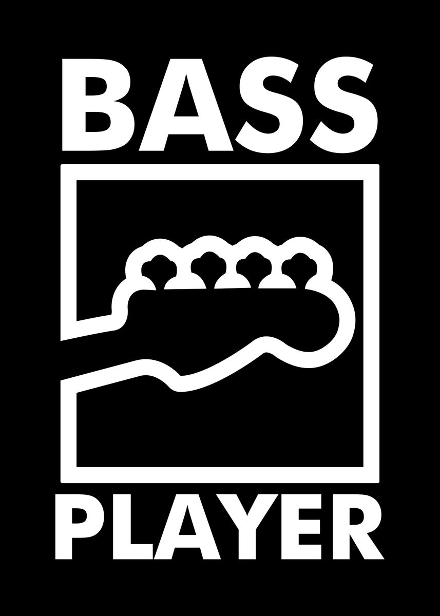 'Bass Player' Poster, picture, metal print, paint by bananadesign ...