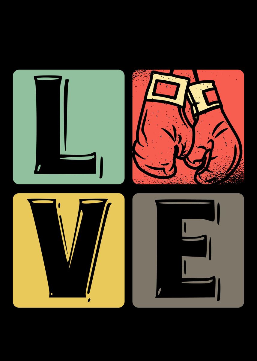 'Boxing Love' Poster by ankarsdesign | Displate