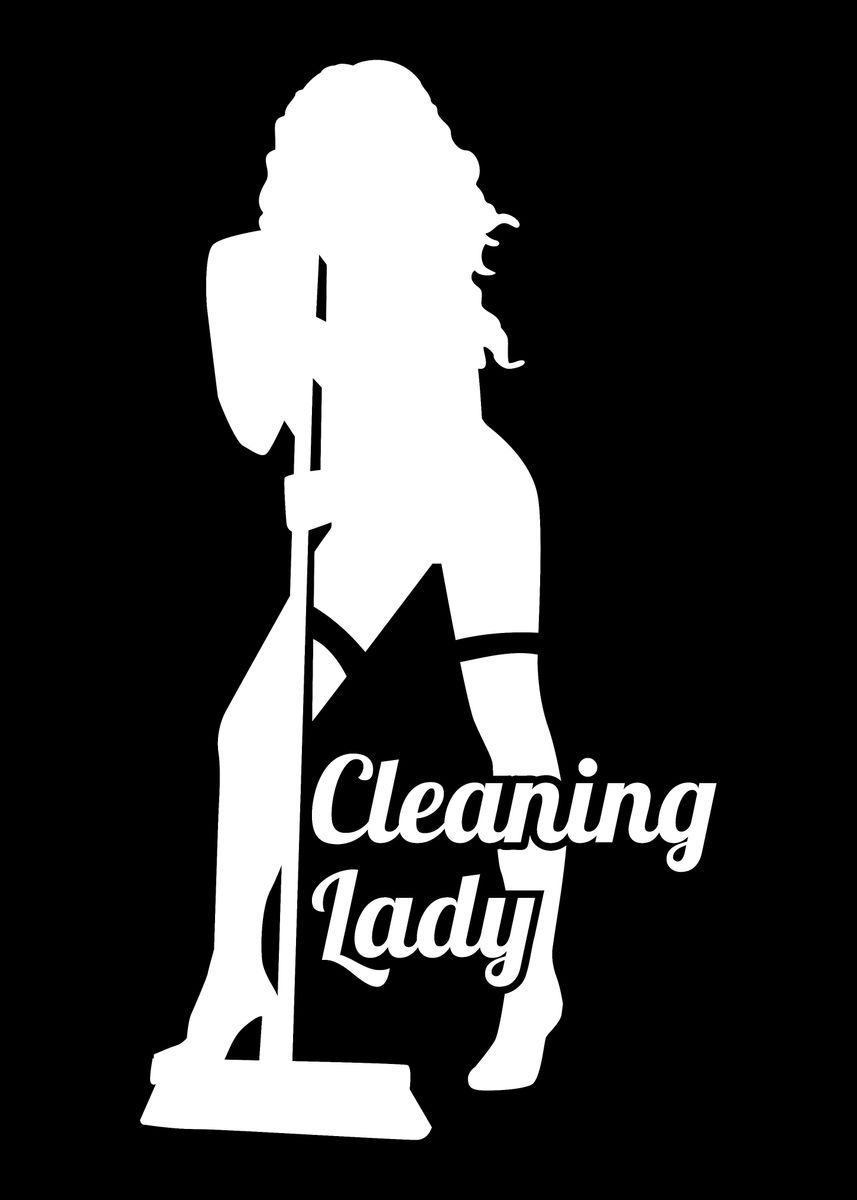 'Cleaning lady' Poster, picture, metal print, paint by Designzz | Displate