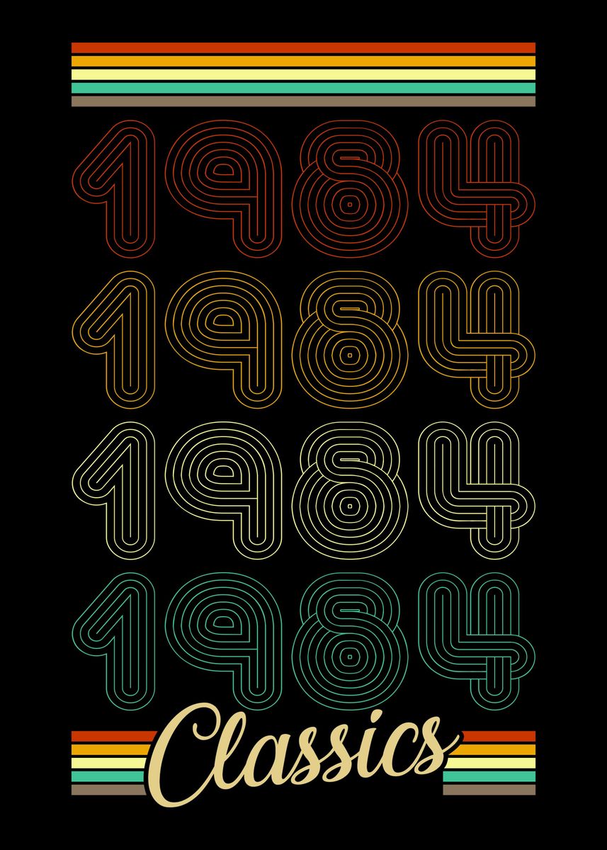 'Vintage Classics 1984' Poster by Cooldruck | Displate