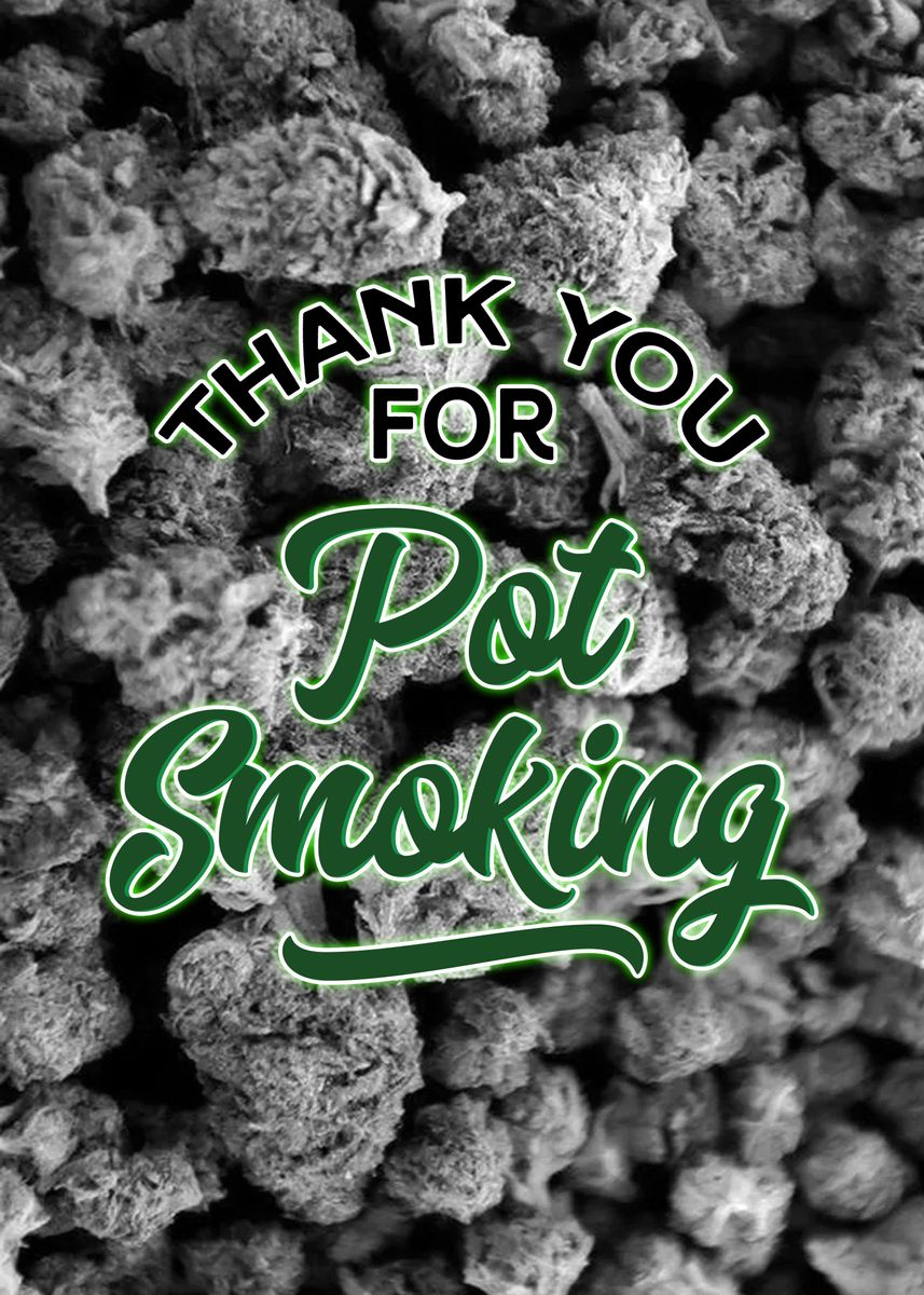 'Pot Smoking' Poster, picture, metal print, paint by Baun Studios ...