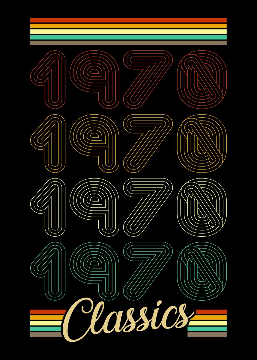 'Vintage Classics 1970' Poster by Cooldruck | Displate