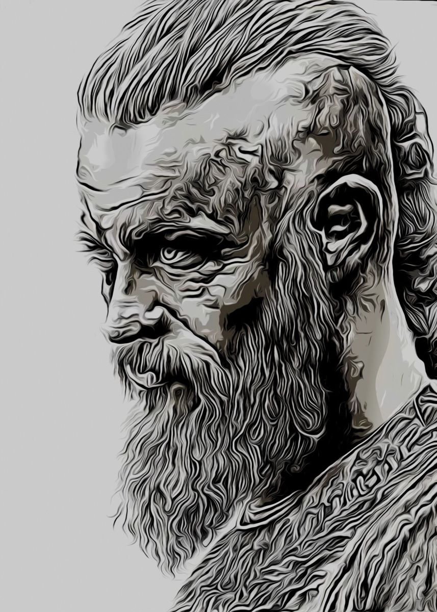 'Ragnar Lothbrok' Poster, picture, metal print, paint by Miracle Studio ...