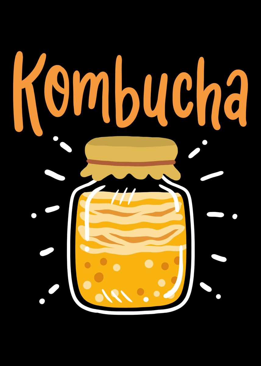 'Kombucha Fermented Drink' Poster, picture, metal print, paint by ...