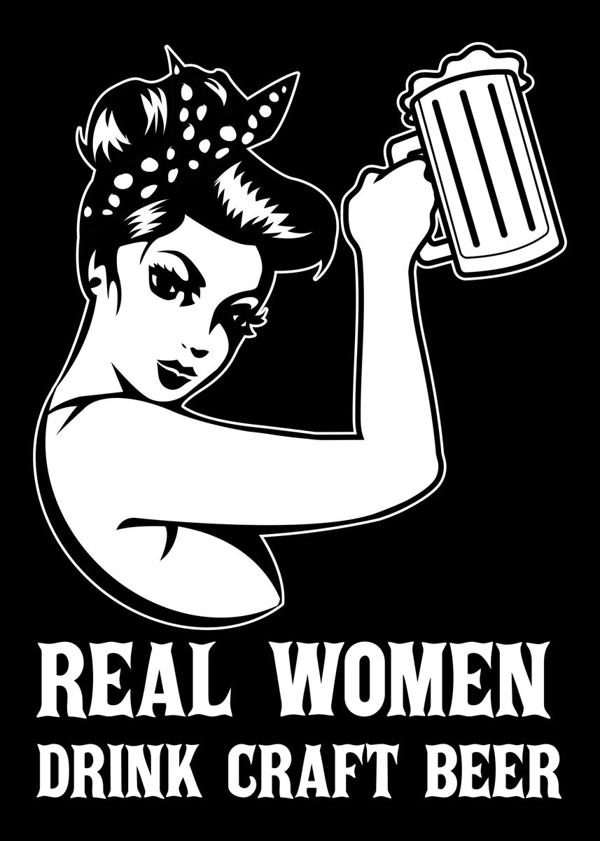'Craft Beer For Women Beer ' Poster by CrazySquirrel | Displate