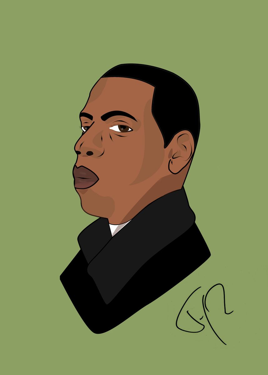 'Jay z' Poster, picture, metal print, paint by Julia Moreno | Displate