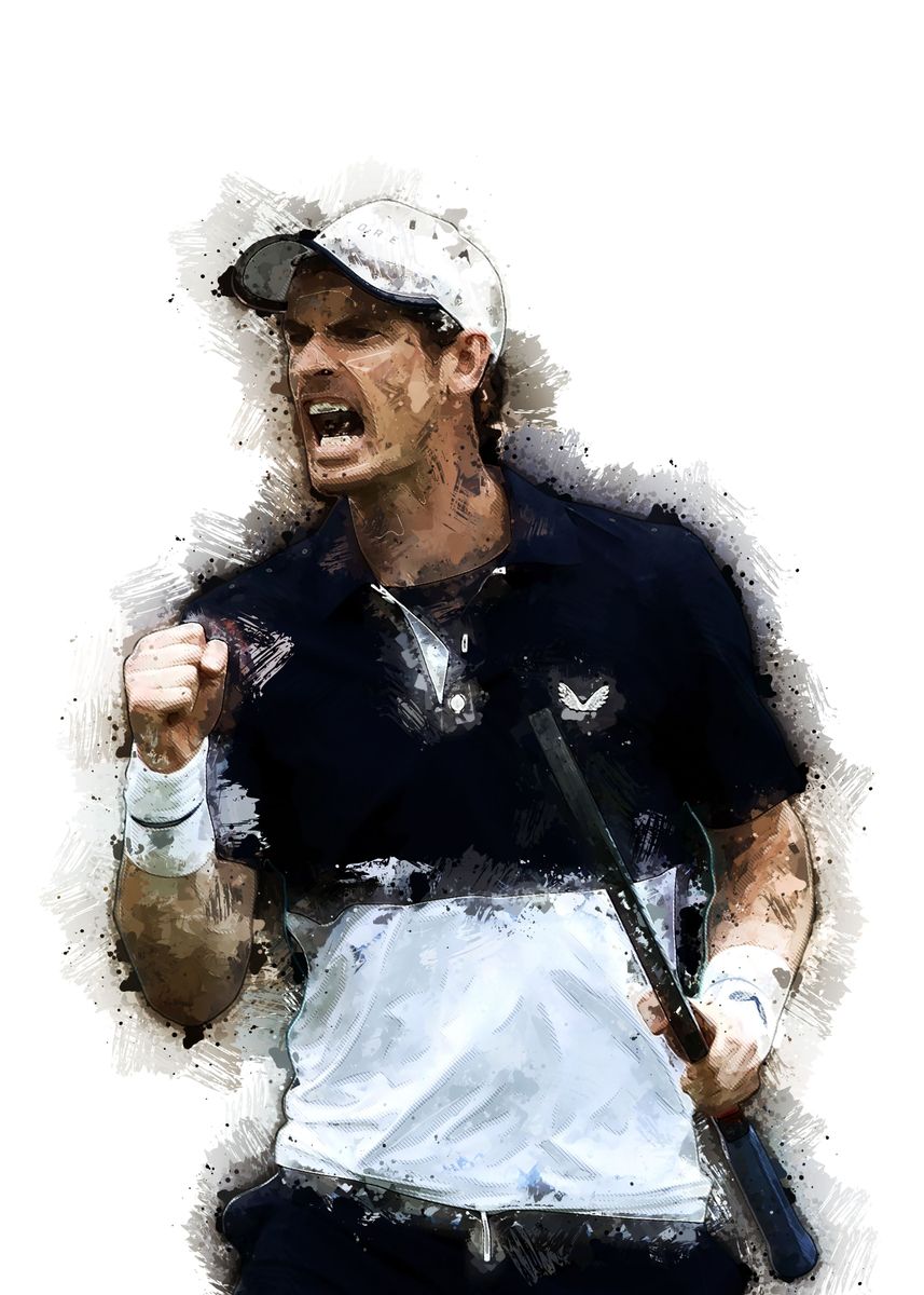 'Andy Murray' Poster, picture, metal print, paint by VEC Group | Displate