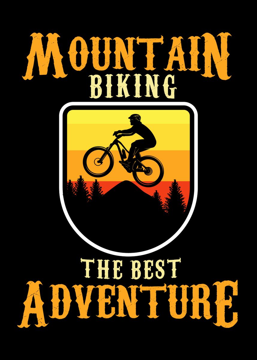 'Cyclist MTB Bike Bicycle' Poster by Alexander Roose | Displate