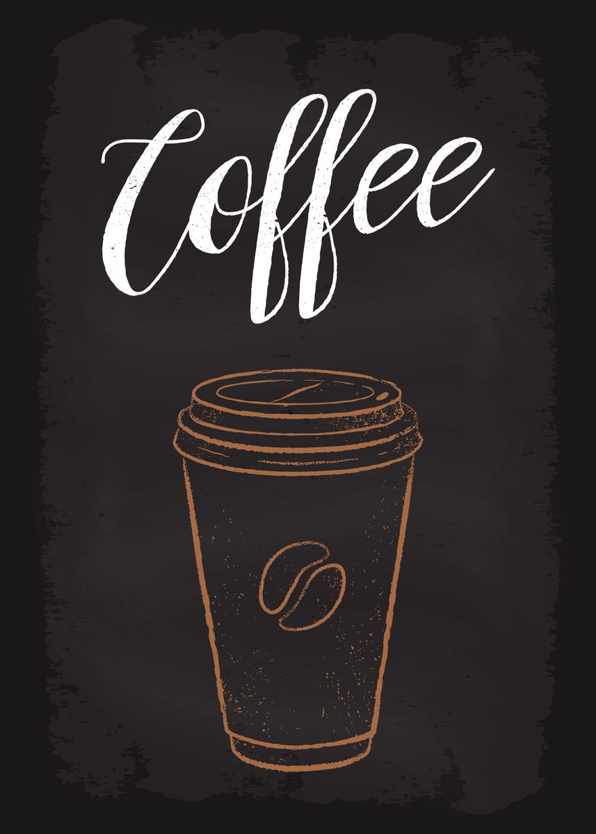 'Coffee' Poster, picture, metal print, paint by dkDesign | Displate