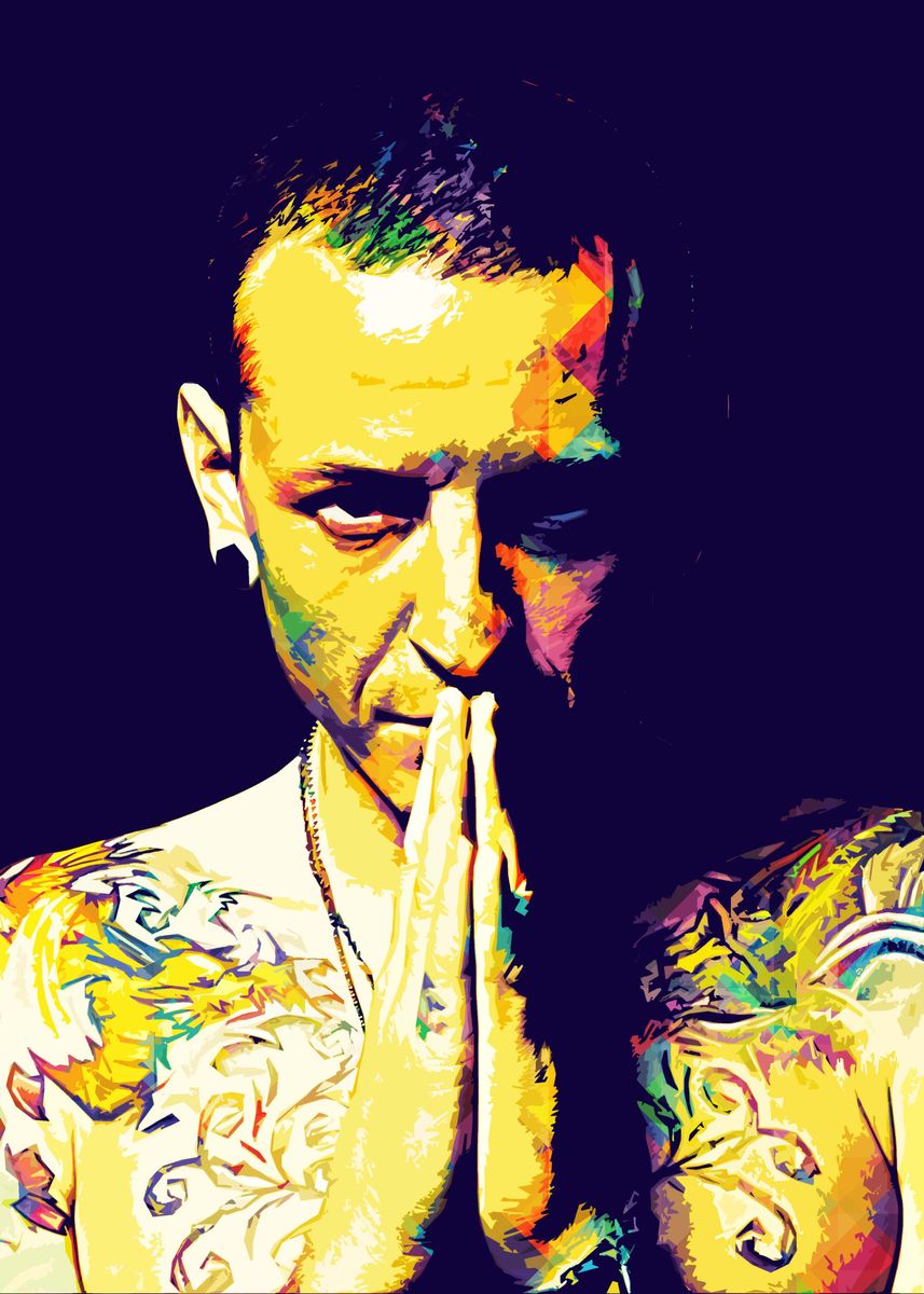 'Chester Bennington ' Poster, picture, metal print, paint by San ...