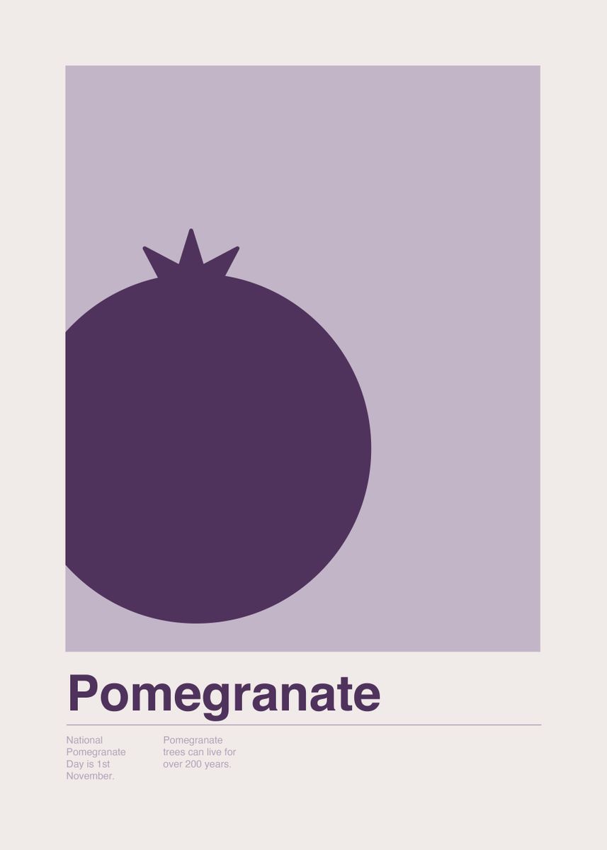 'Pomegranate Print' Poster, picture, metal print, paint by KRPrintShop ...