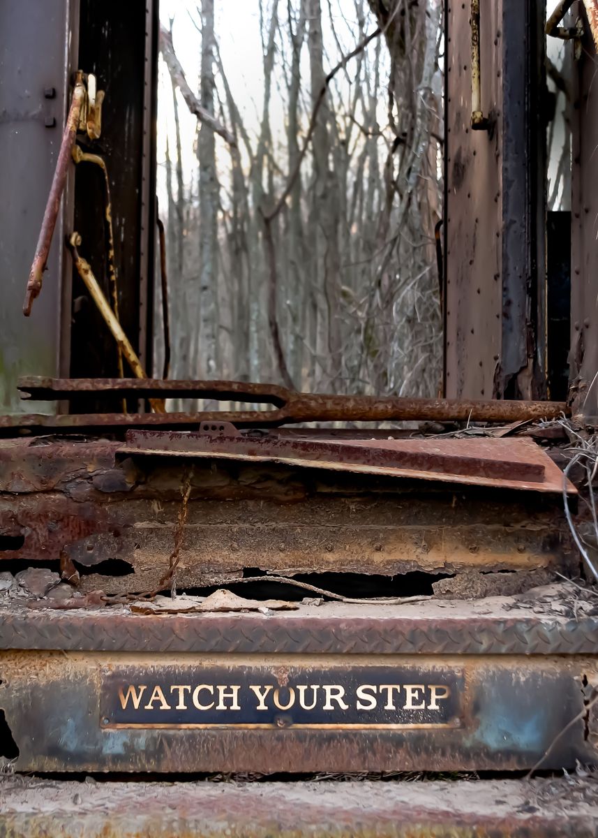 'Watch Your Step Train' Poster by Ghostbird Studio | Displate