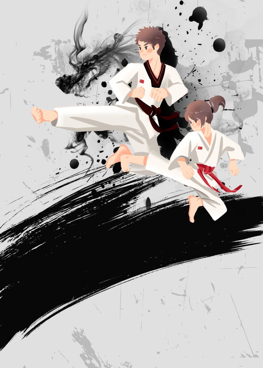 'Taekwondo Sports' Poster, picture, metal print, paint by Max Ronn ...