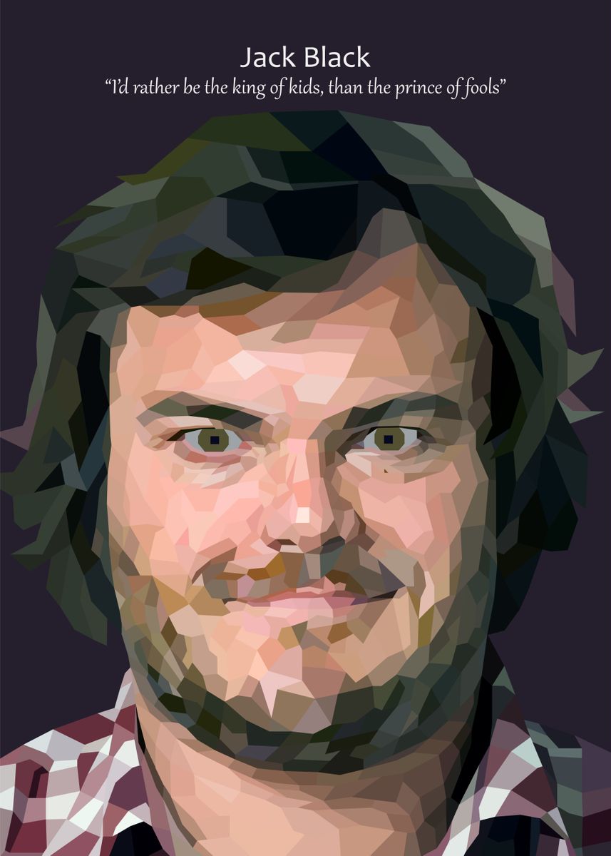 'Jack Black' Poster, picture, metal print, paint by LSP | Displate