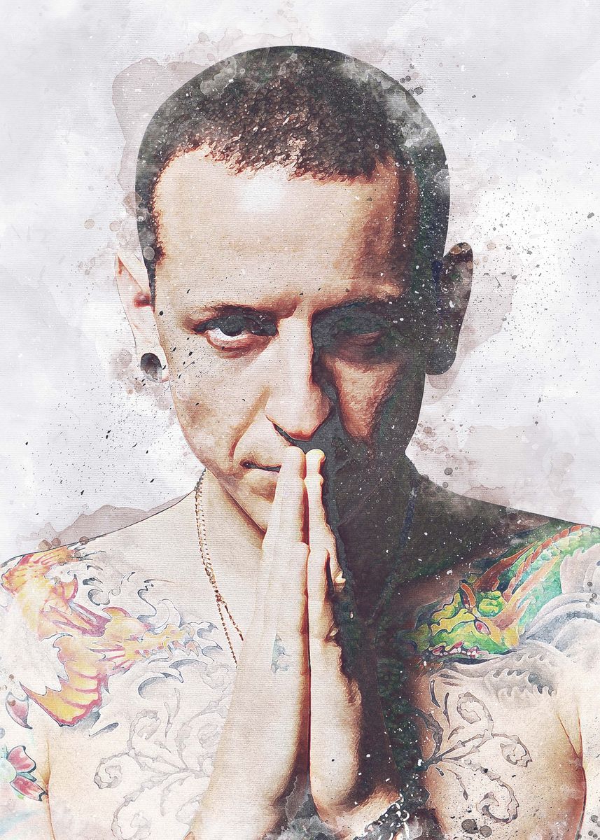 'Chester Bennington ' Poster, picture, metal print, paint by San ...