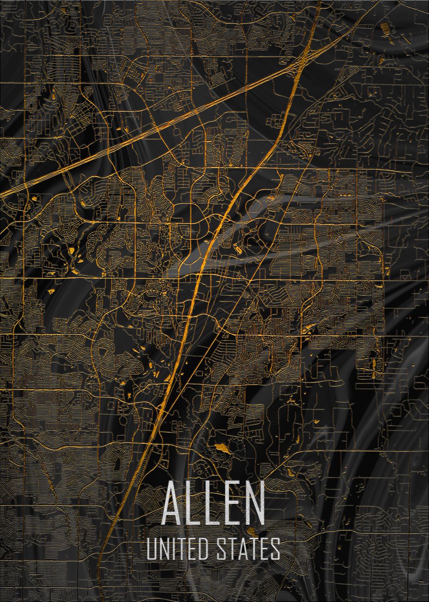 'Allen United States' Poster, picture, metal print, paint by Coconut ...