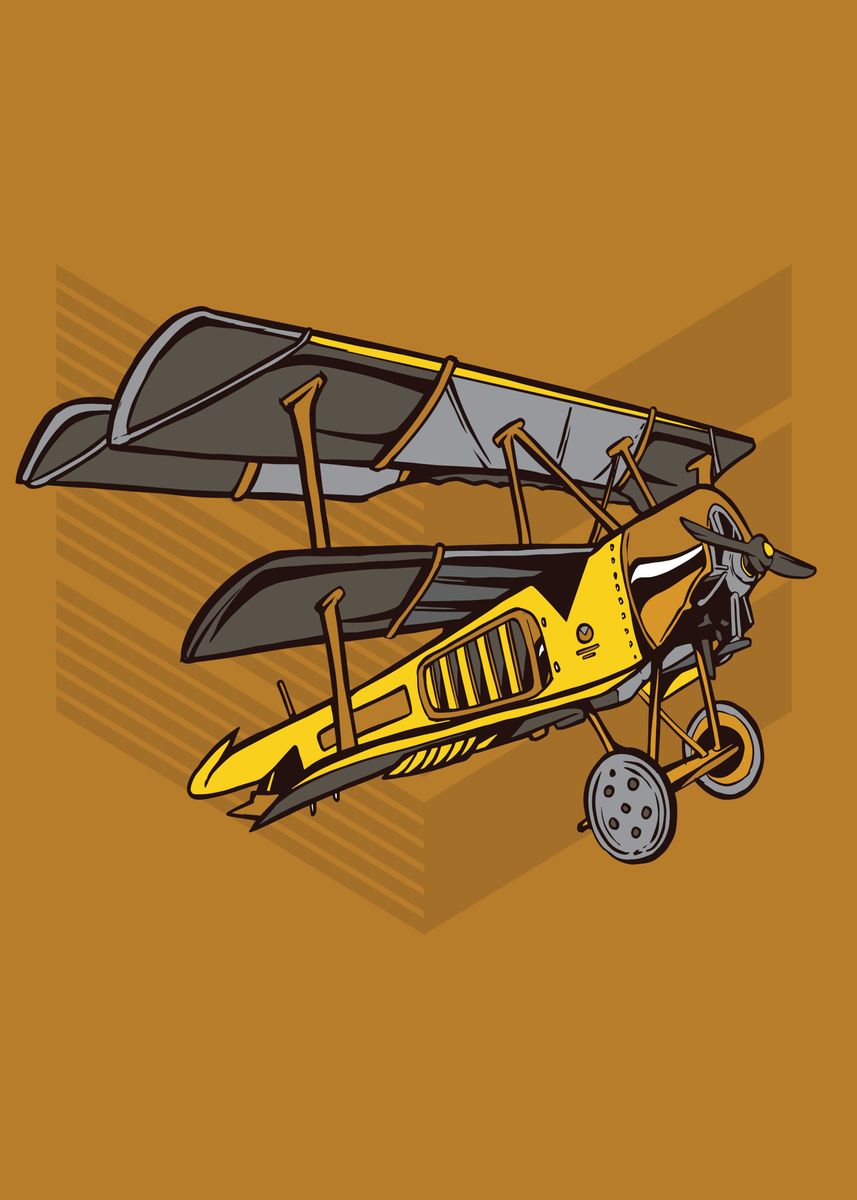 'Plane Punk' Poster, picture, metal print, paint by Geschenkelaune ...