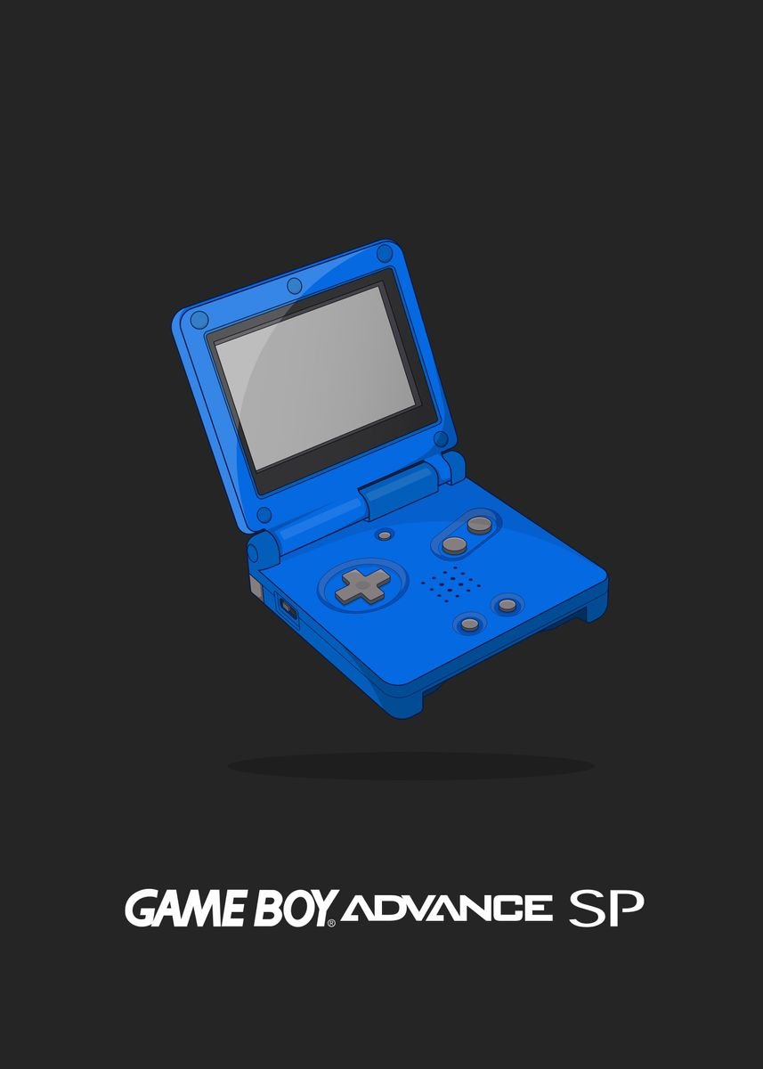 'Gameboy Advance SP' Poster, picture, metal print, paint by Marc ...