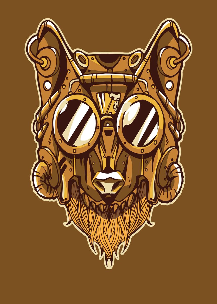 'Punk Wolf' Poster, picture, metal print, paint by Geschenkelaune ...