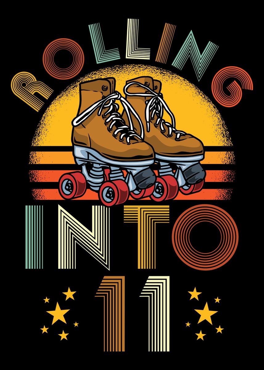 'Rolling into 11 Years' Poster, picture, metal print, paint by ...