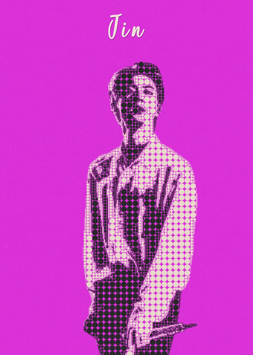 'Jin BTS' Poster, picture, metal print, paint by Anthony Gabriel | Displate