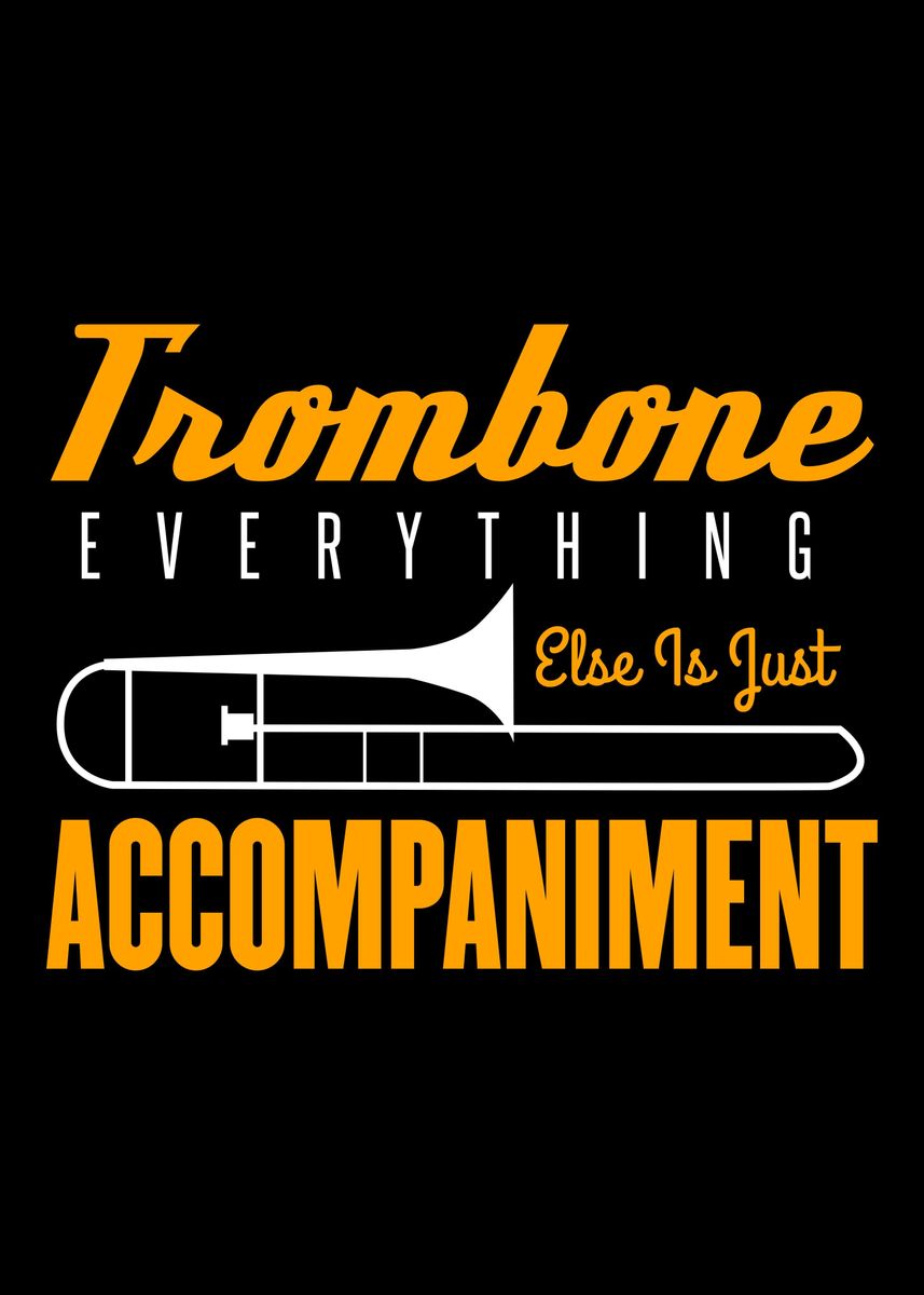 'trombone' Poster, picture, metal print, paint by Hexor | Displate