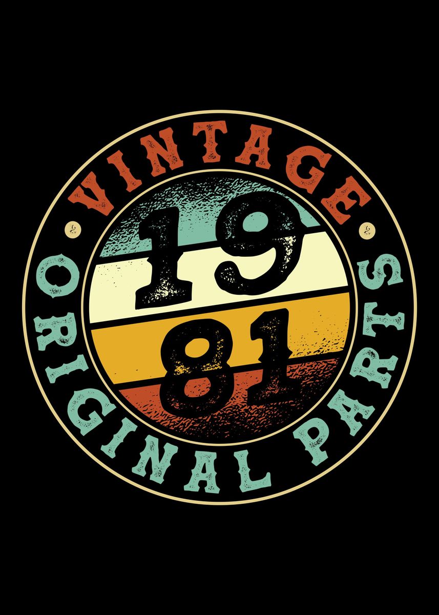 'Vintage 1981 Parts' Poster by Cooldruck | Displate