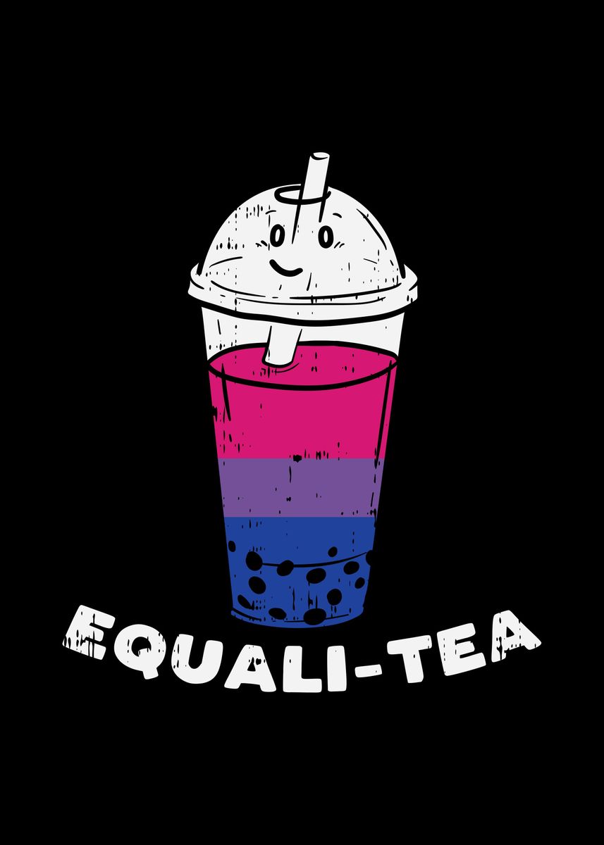 'Equalitea Bisexual Boba' Poster by BoredKoalas | Displate