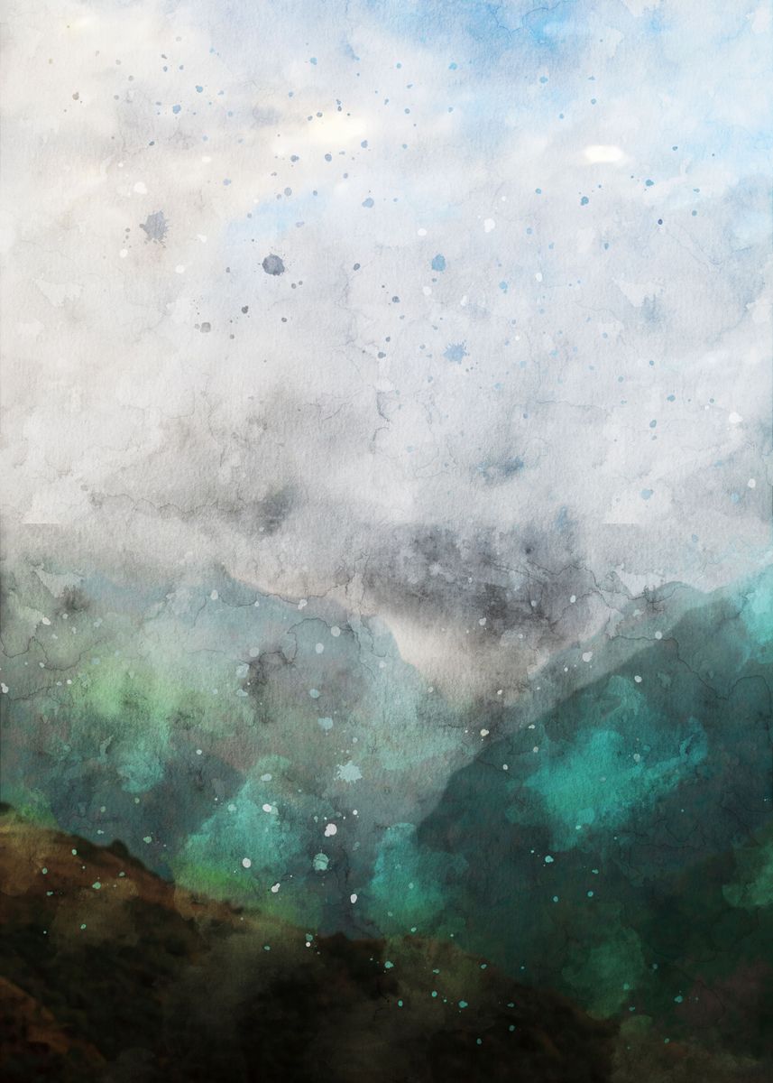 'Color shades of mountains' Poster by Nithid | Displate