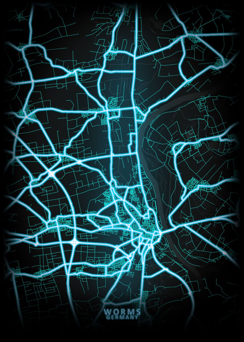 'Worms Germany' Poster by City Map Art Prints | Displate