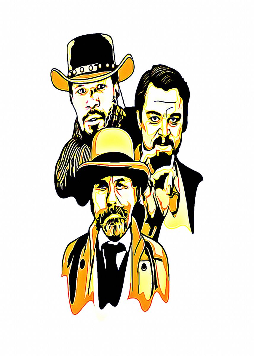 'Django Unchained' Poster, picture, metal print, paint by Jeffery ...