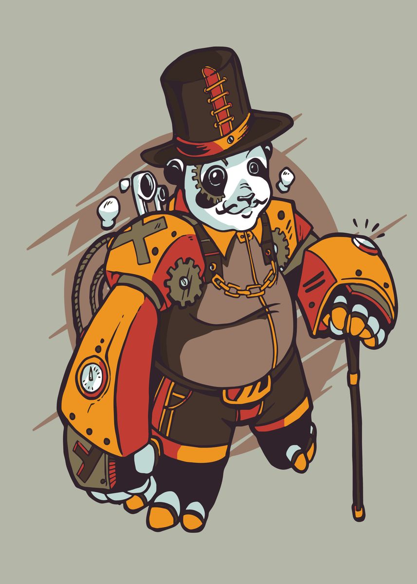 'Panda Punk' Poster, picture, metal print, paint by Geschenkelaune ...