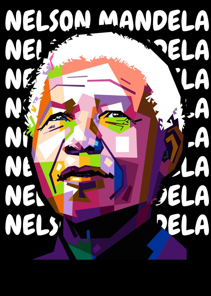 'Nelson Mandela Poster' Poster, picture, metal print, paint by baturaja ...