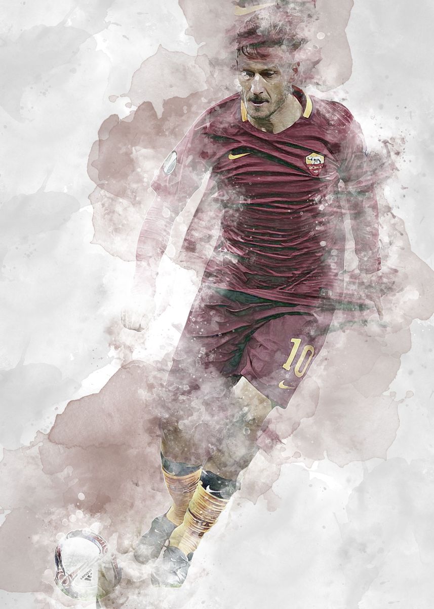 'Francesco Totti' Poster, picture, metal print, paint by Pierre Yeldell ...