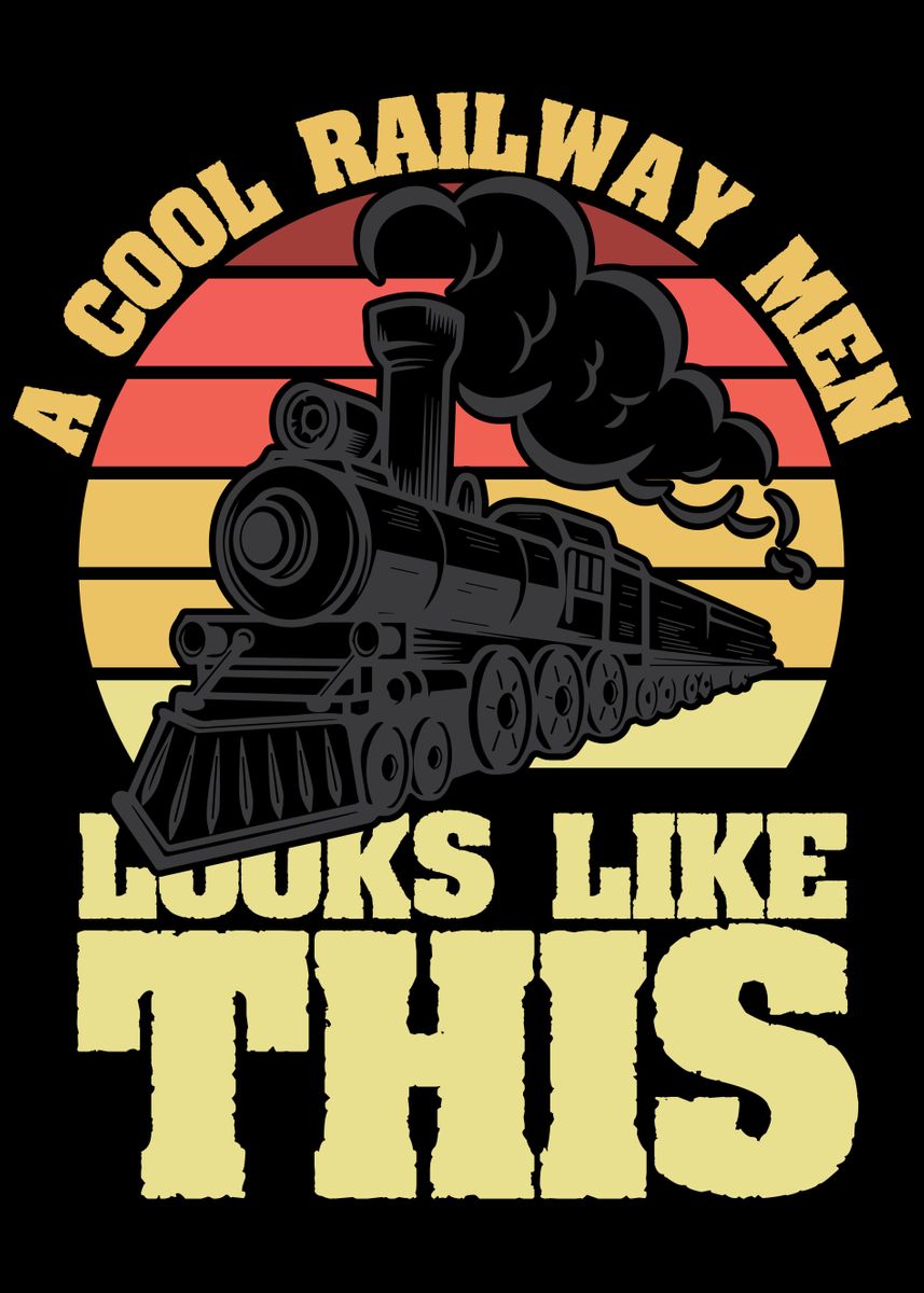 'Train Railway Locomotive' Poster by Alexander Roose | Displate