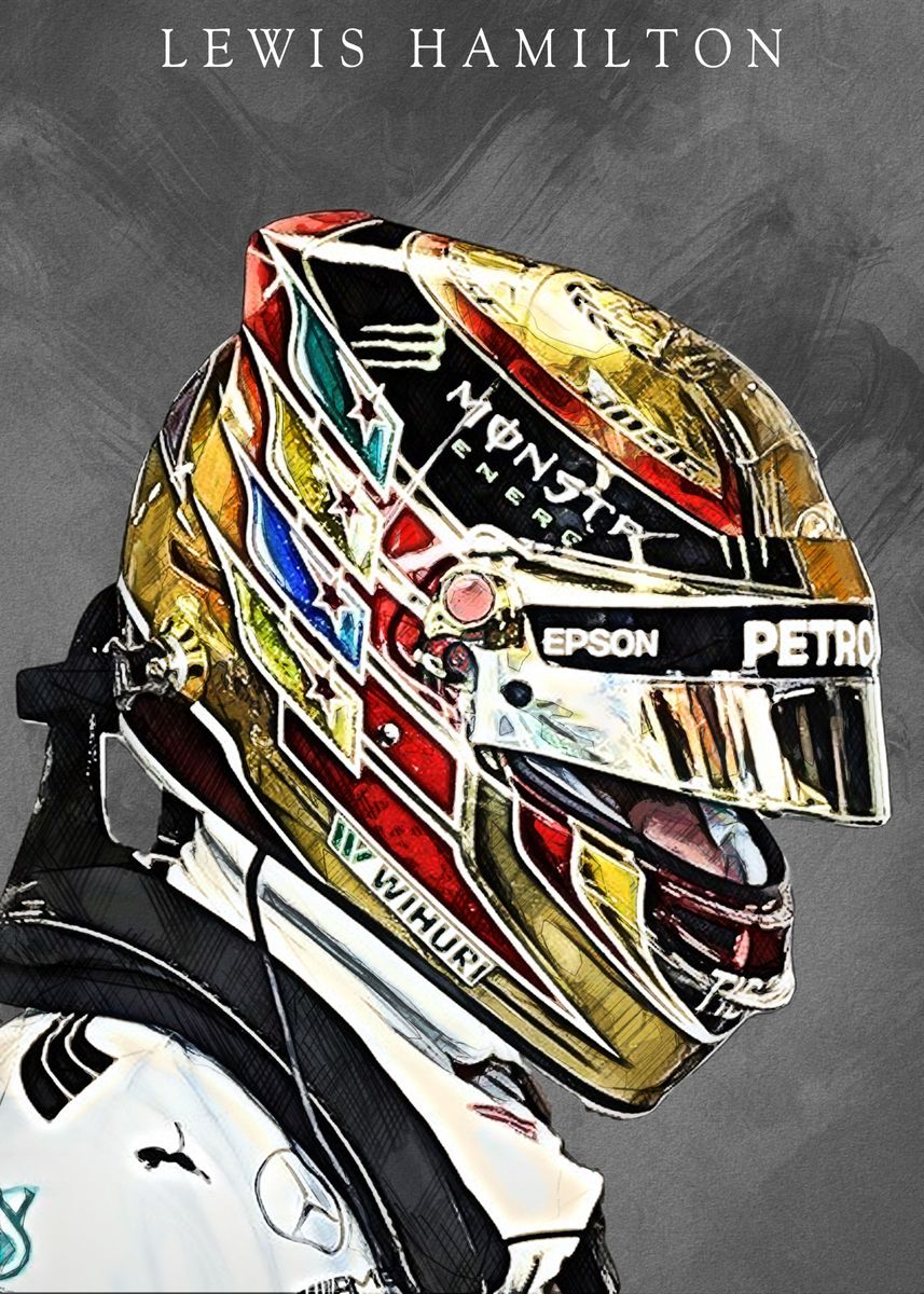 'Lewis Hamilton' Poster, picture, metal print, paint by PADA GROUP ...