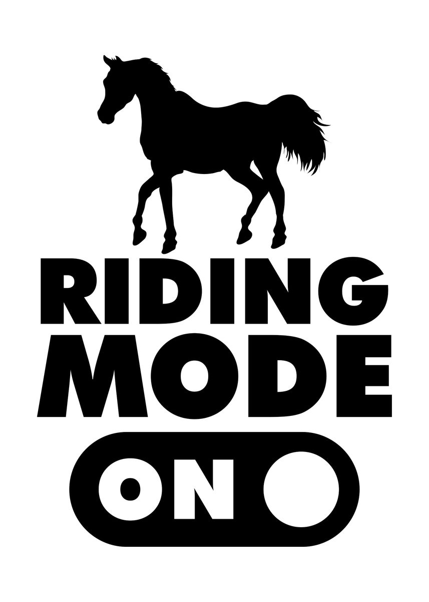 'Riding Mode On' Poster, picture, metal print, paint by bananadesign ...