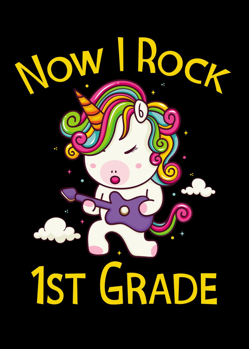 '1st Grade Unicorn School' Poster by Foxxy Merch | Displate
