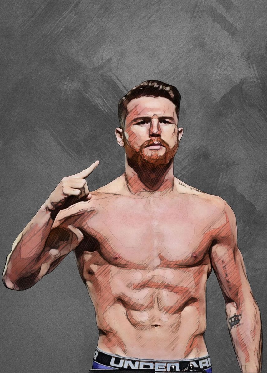 'Canelo Alvarez' Poster, picture, metal print, paint by ONONMADE STUDIO ...