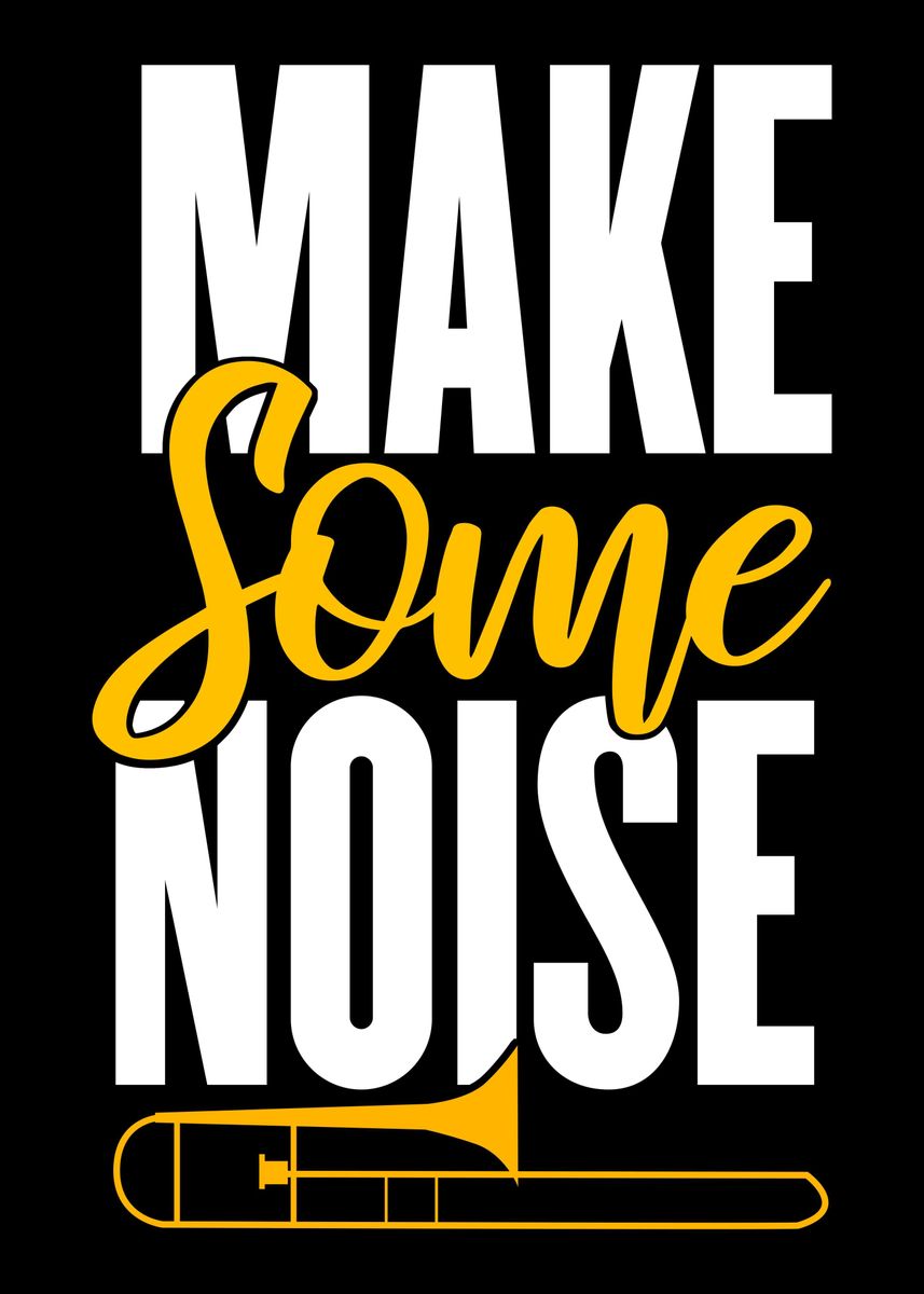 'trombone' Poster, picture, metal print, paint by Hexor | Displate