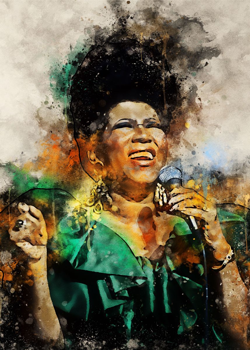 'Aretha Franklin' Poster by Murray Oren | Displate