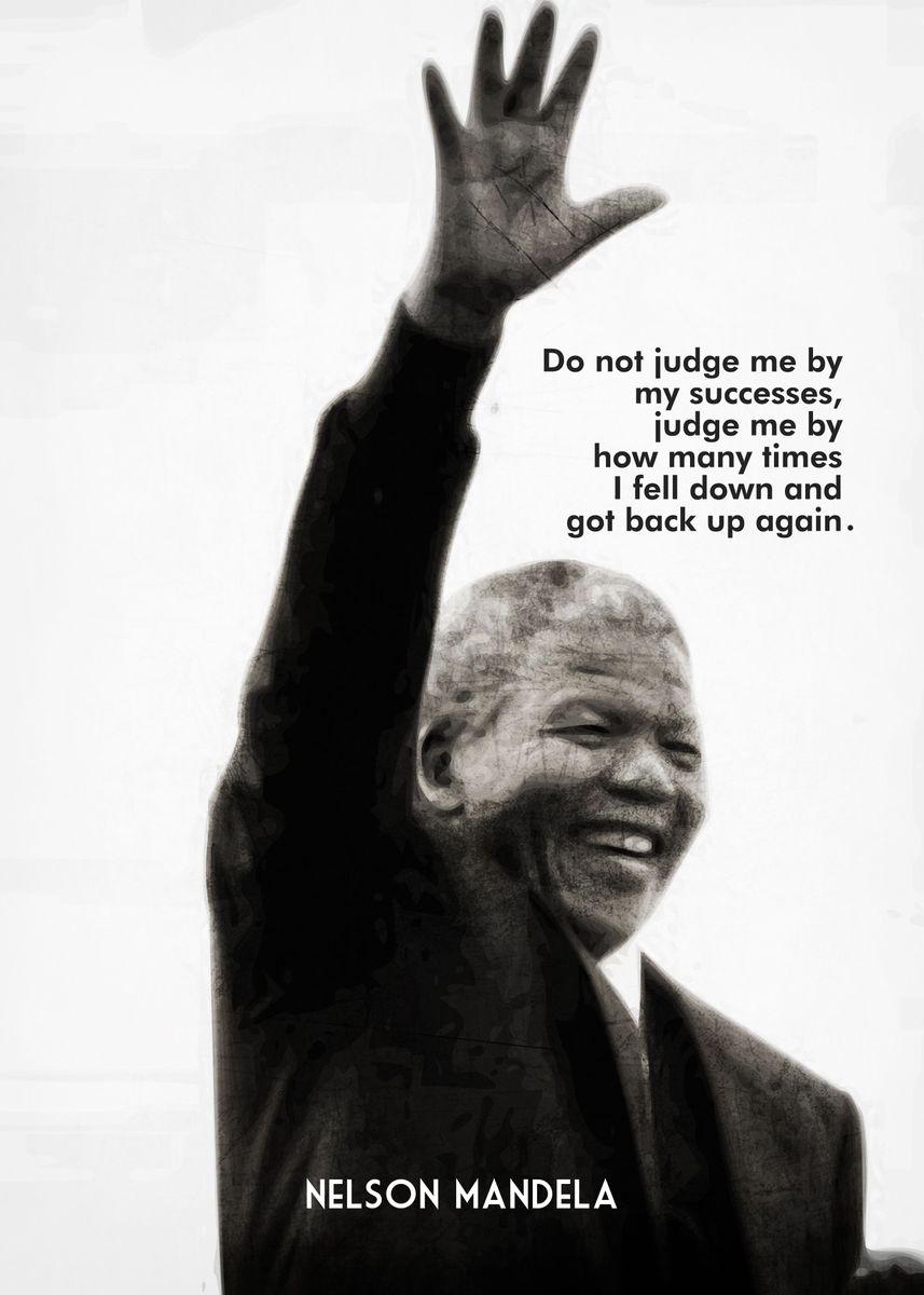 'NELSON MANDELA GET UP' Poster, picture, metal print, paint by Atomic Chinook | Displate