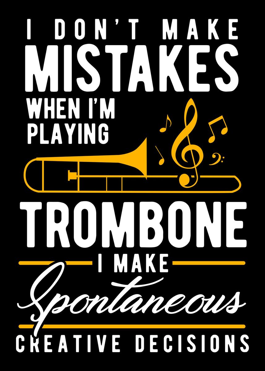 'trombone' Poster, picture, metal print, paint by Hexor | Displate