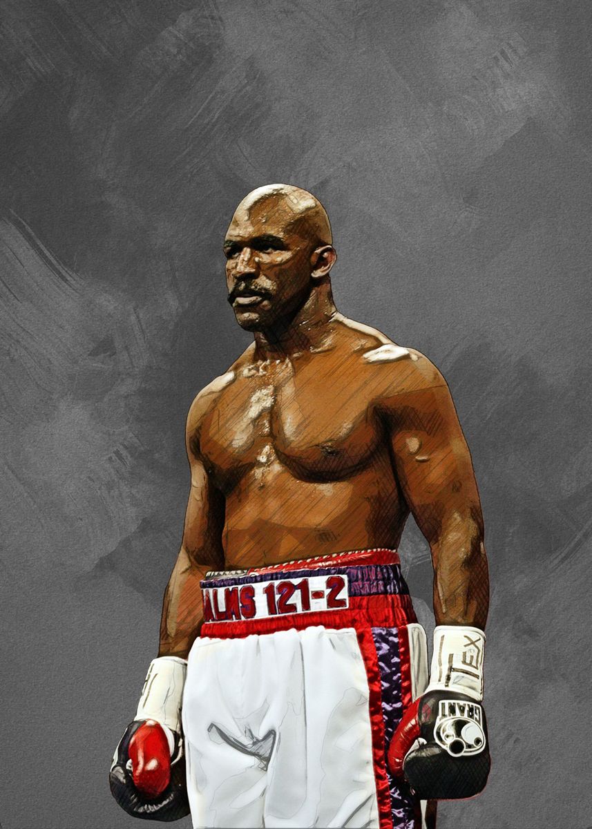 'Evander Holyfield' Poster, picture, metal print, paint by ONONMADE ...