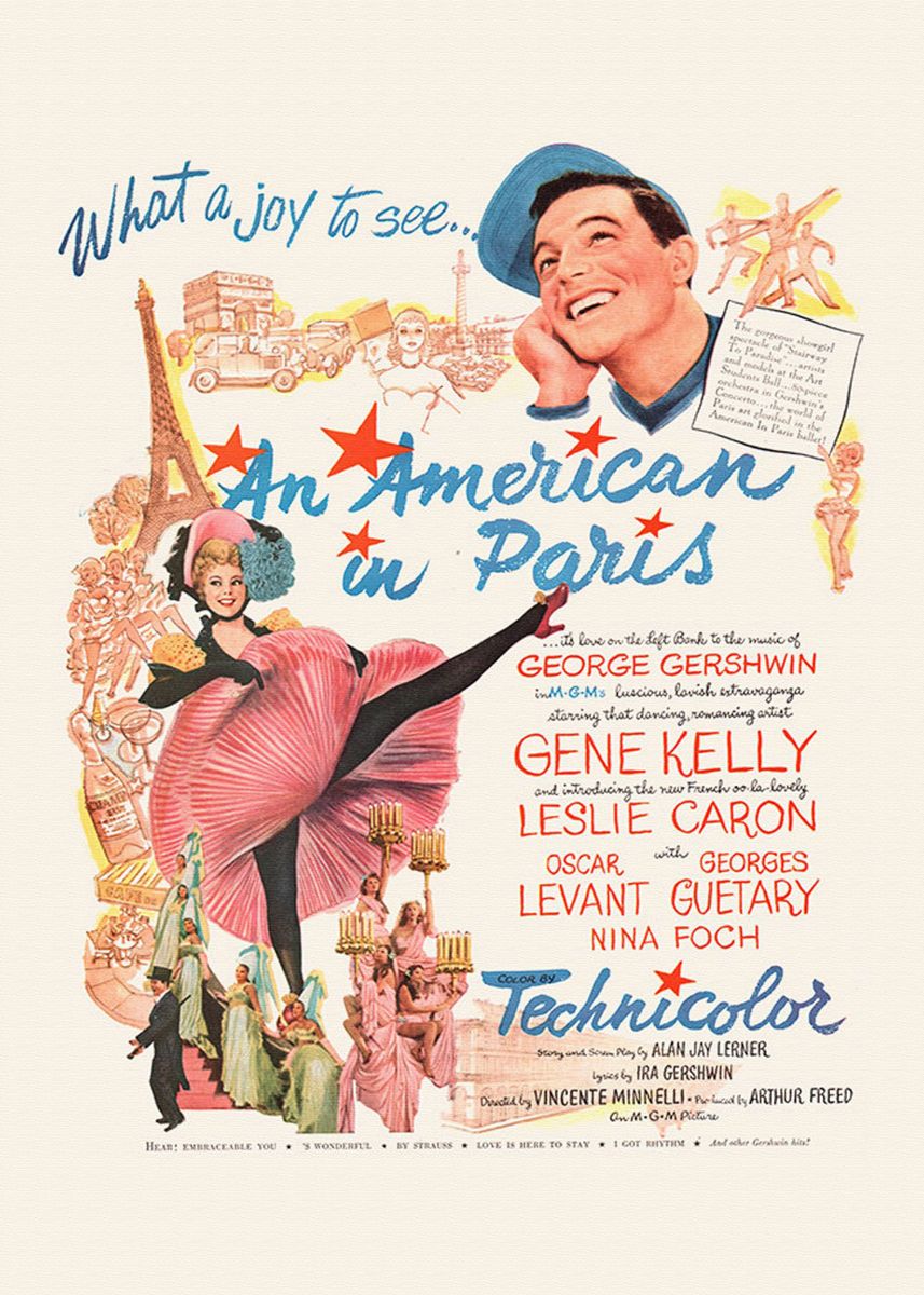 'An American in Paris' Poster, picture, metal print, paint by kun bin ...