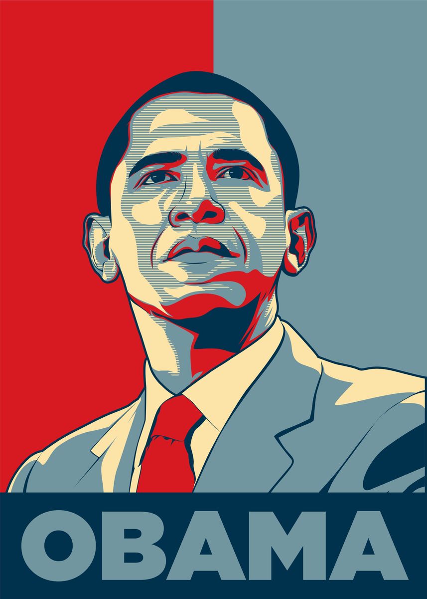 'Barack Obama president ' Poster, picture, metal print, paint by Zahra ...