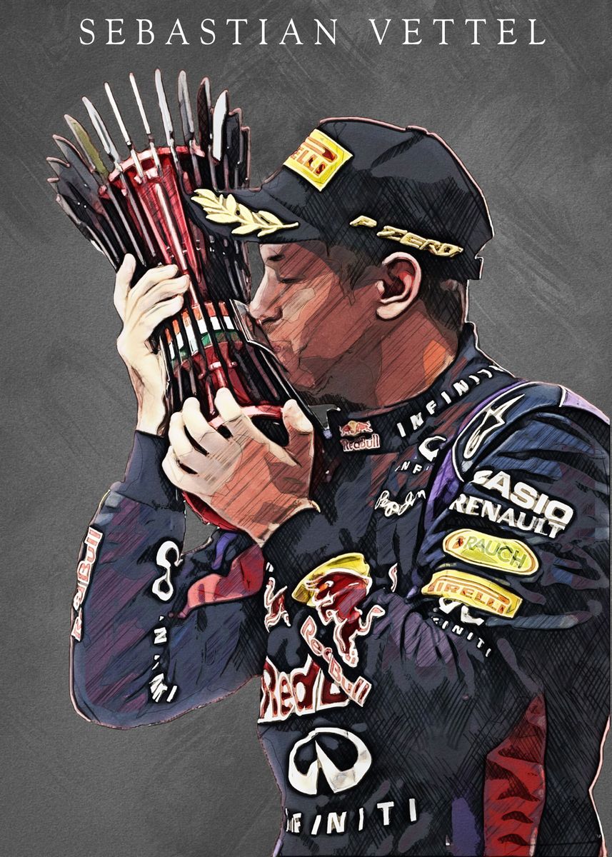 'Sebastian Vettel ' Poster by PADA GROUP | Displate