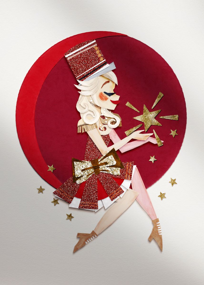 'Red Magic Woman' Poster, picture, metal print, paint by Ralph ...