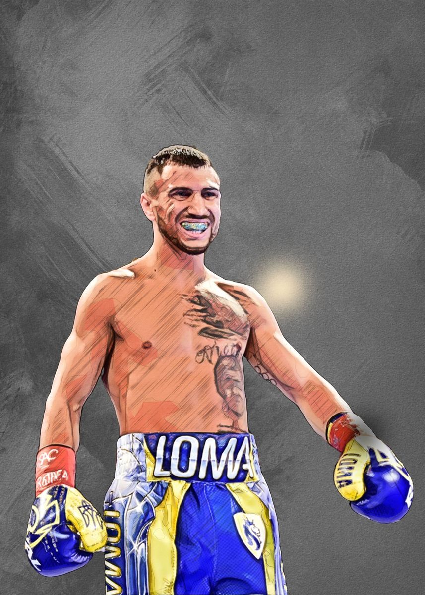 'Vasyl Lomachenko' Poster, picture, metal print, paint by ONONMADE ...
