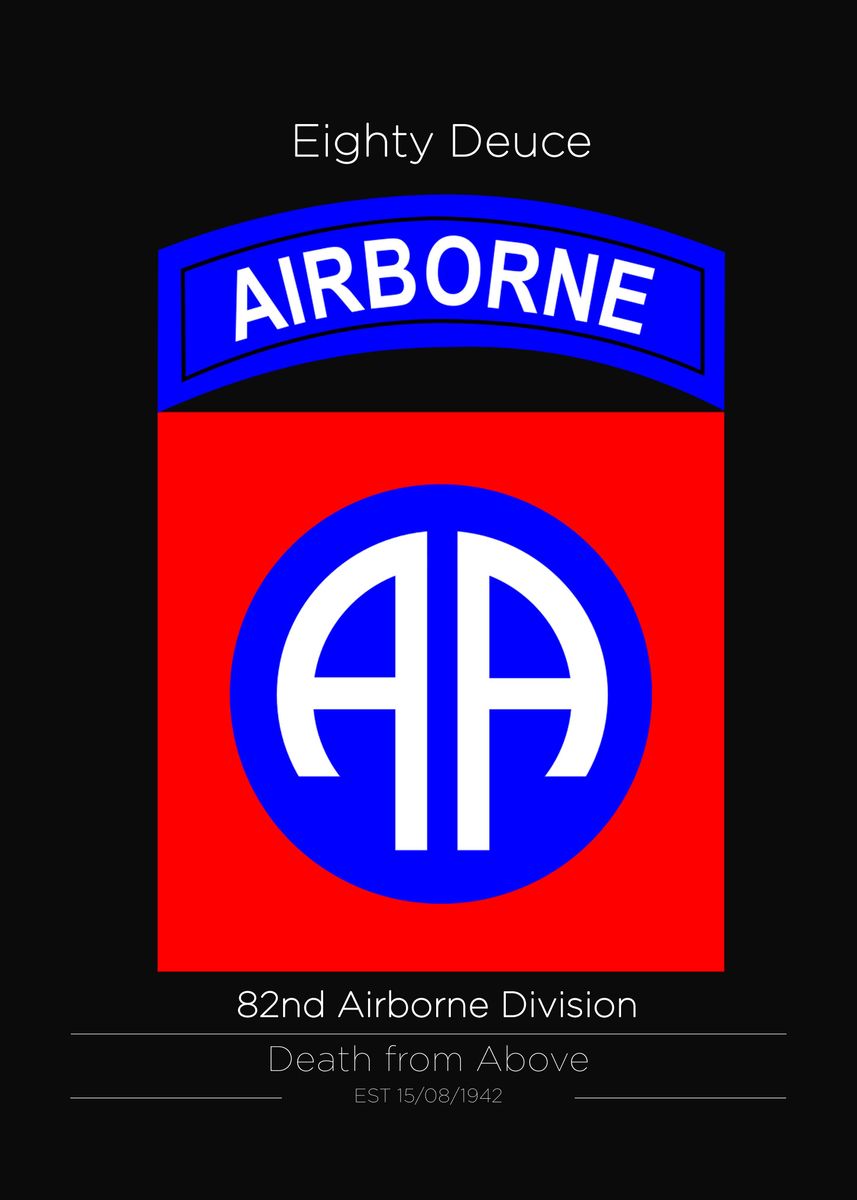 '82nd Airborne Division' Poster, picture, metal print, paint by Michael ...